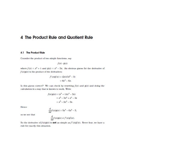 The Building Block of Calculus - Chapter 4 The Product Rule and ...