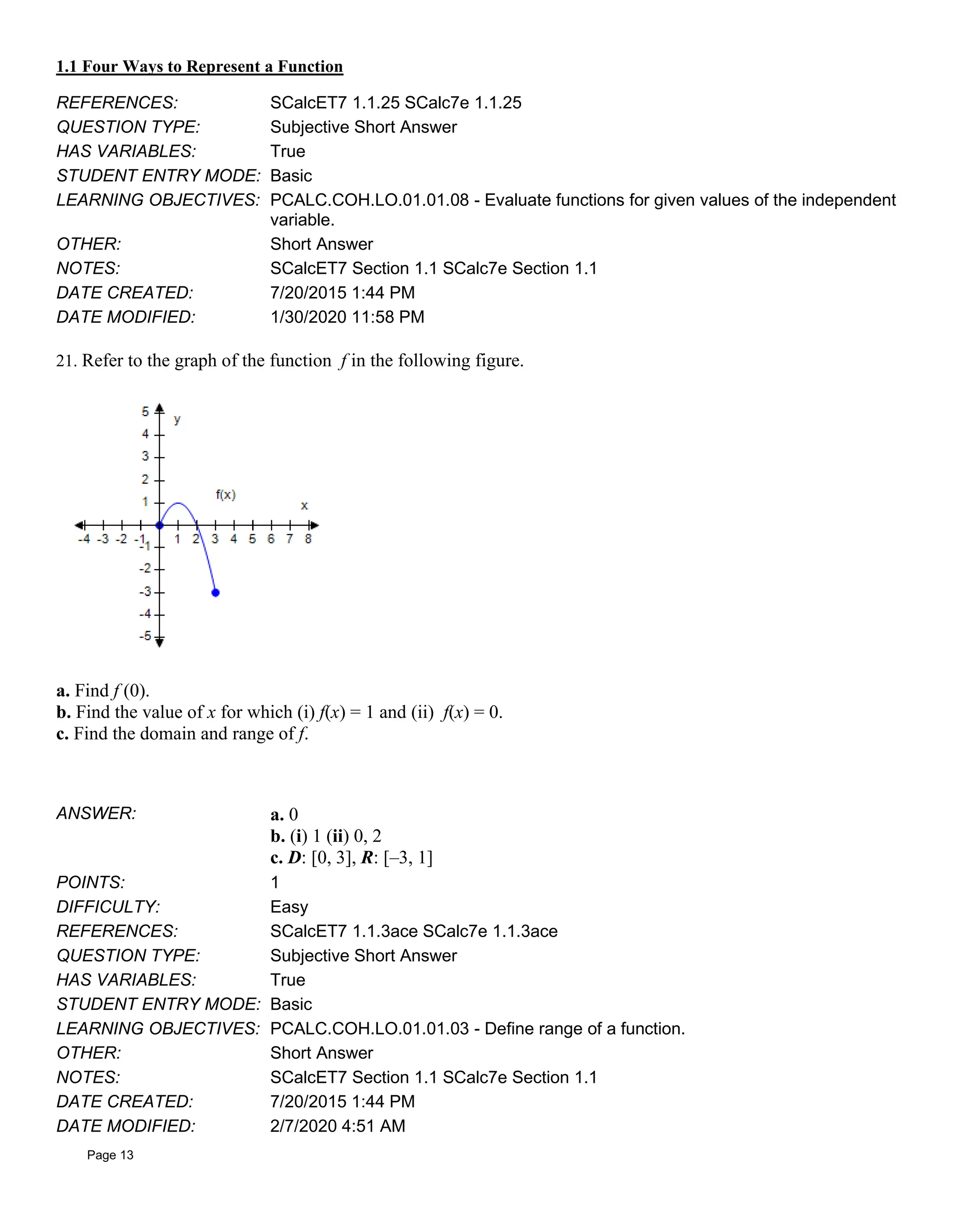Calculus Concepts and Contexts 5th Edition - Question Bank and Solutions | PDF