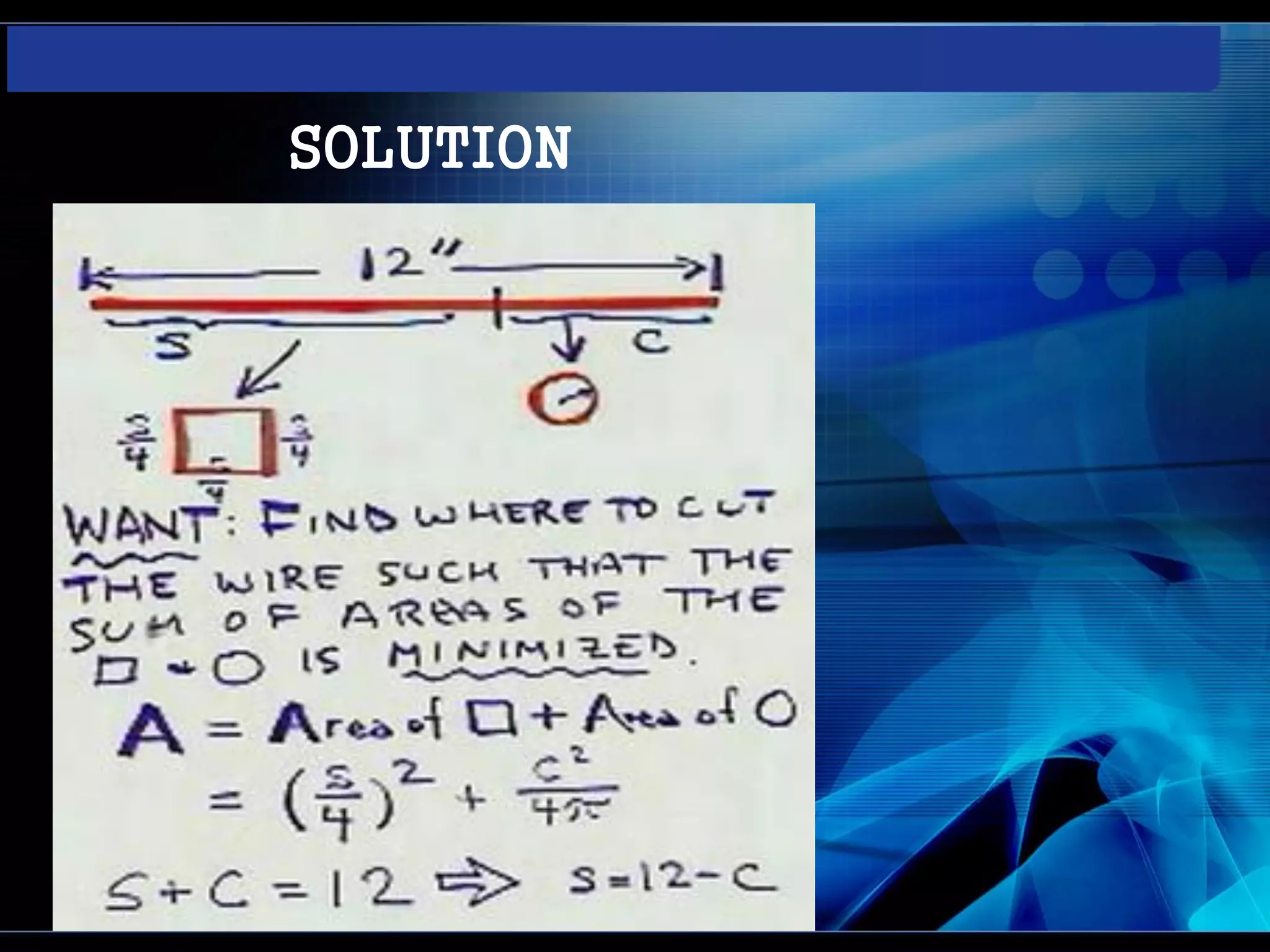 Practicle application of maxima and minima | PDF