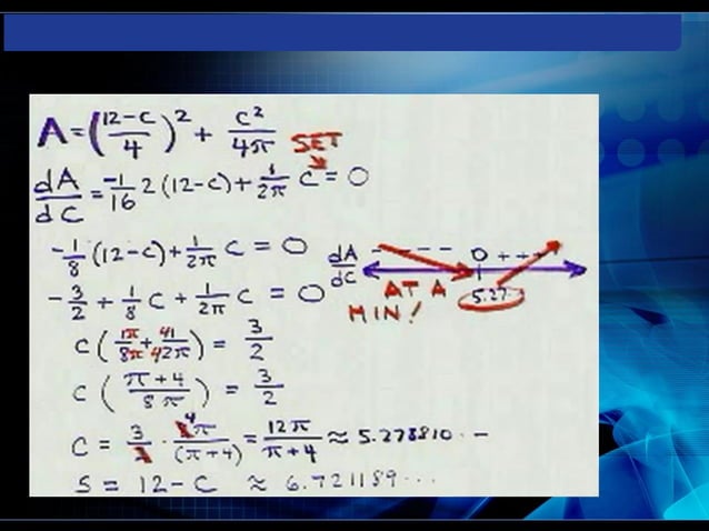 Practicle application of maxima and minima | PDF
