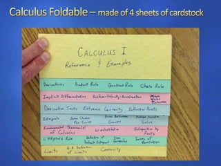 Calculus Foldable | PPTX
