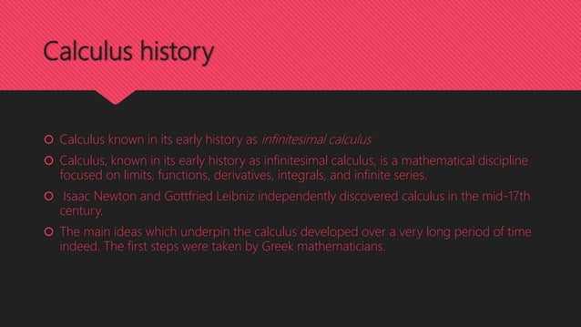 History of calculus and applications | PPTX