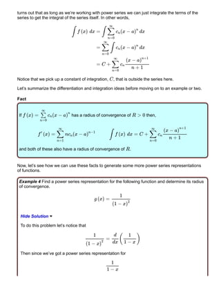 Calculus ii power series and functions | PDF | Physics | Science