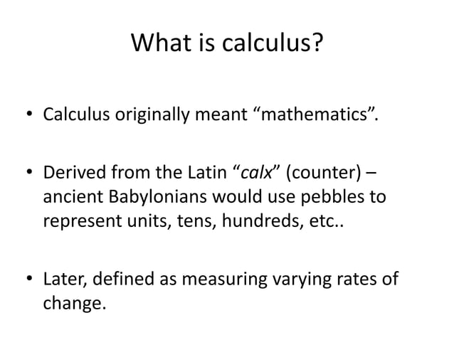 Calculus in real life | PPT | Free Download
