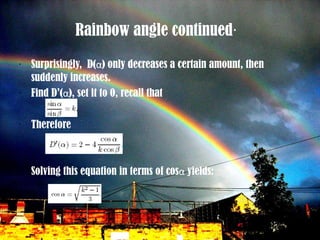 Calculus of rainbows | PPT