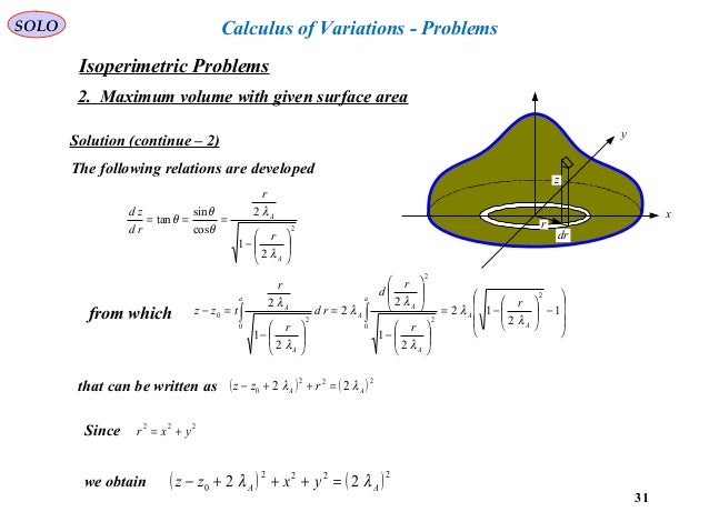 Calculus of variation problems