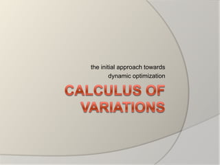 Calculus of variations | PPT