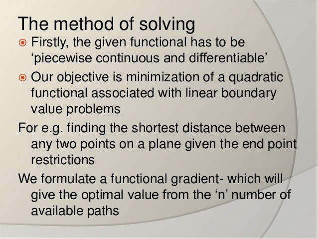 Calculus of variations