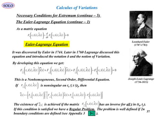 Calculus of variations | PPT