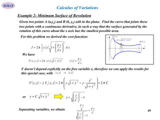 Calculus of variations | PPT