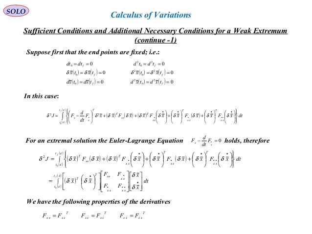 Calculus Of Variations