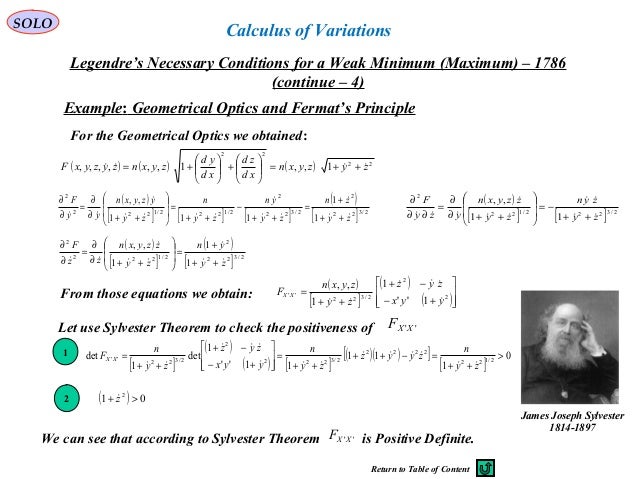 Calculus of variations