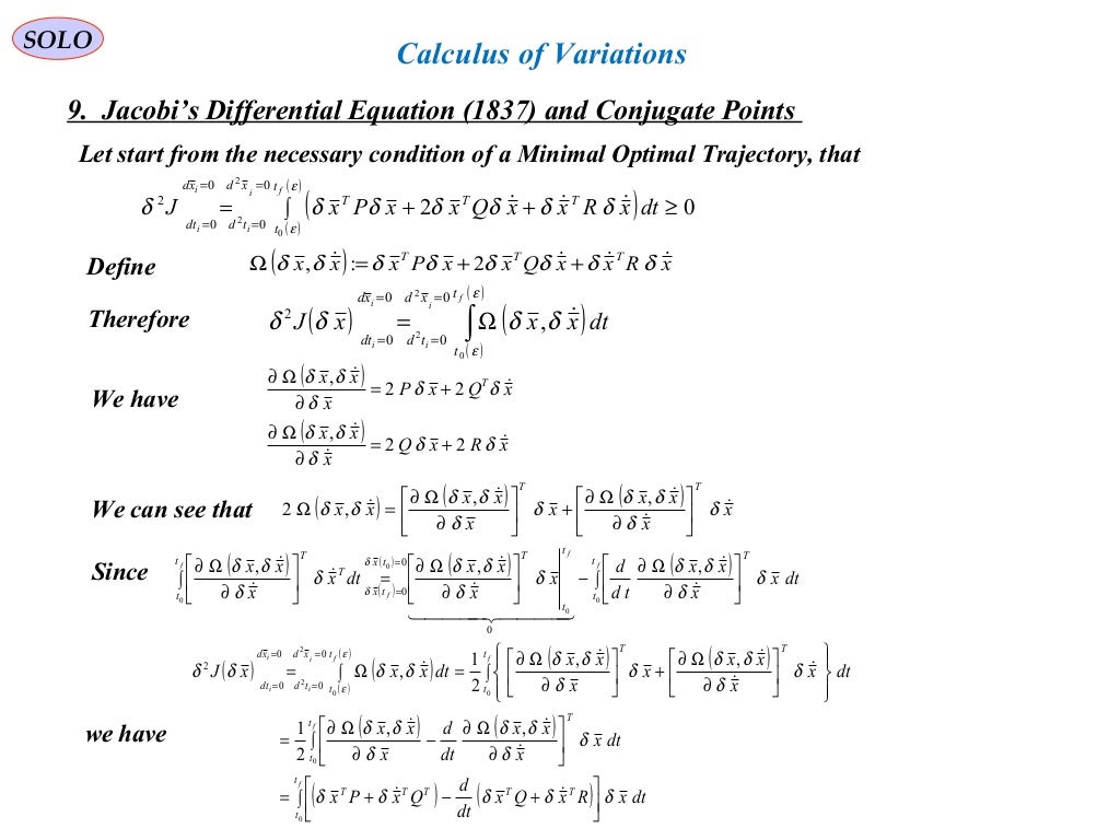 Calculus Of Variations