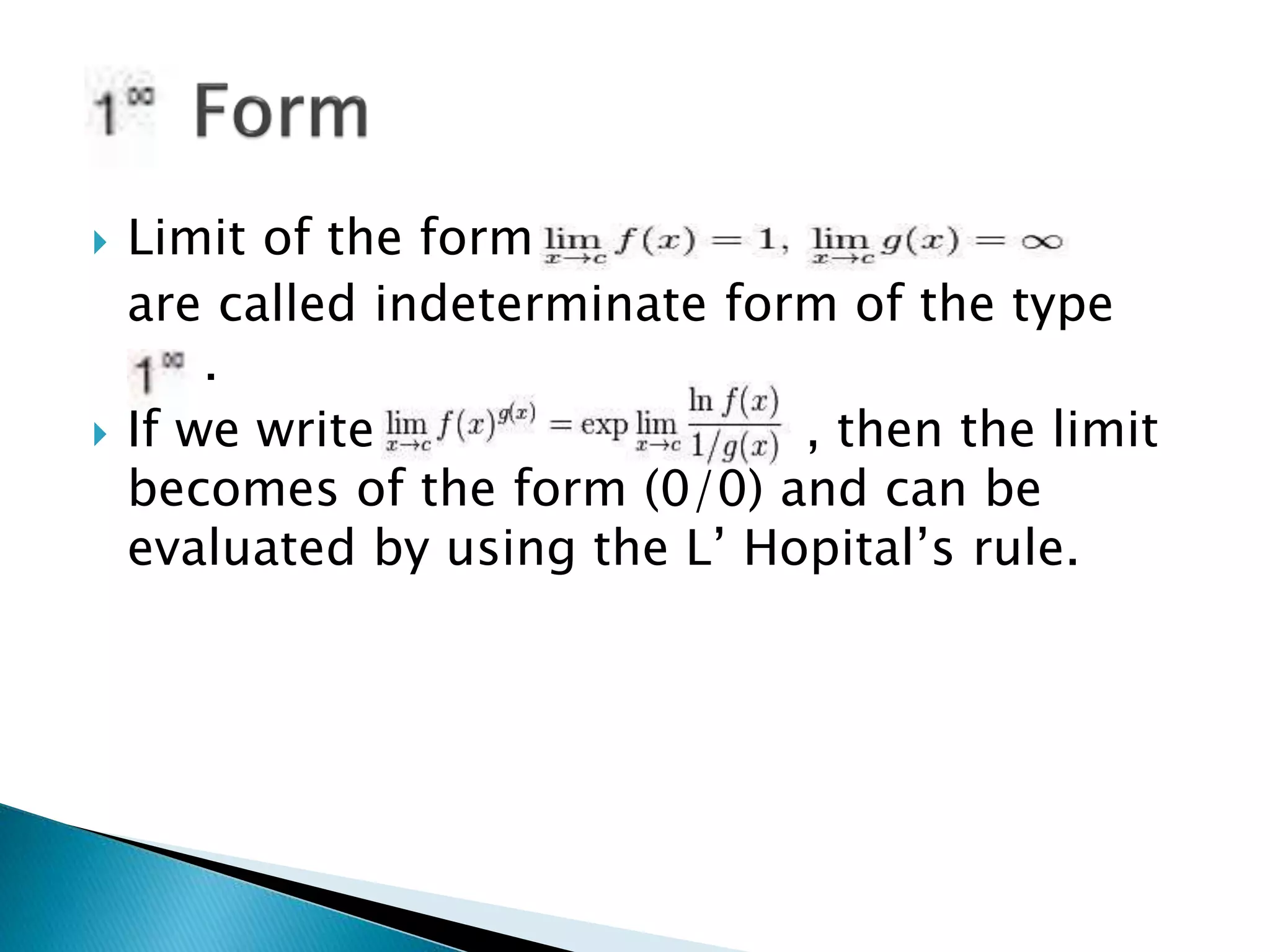 Indeterminate Forms and L' Hospital Rule | PPTX