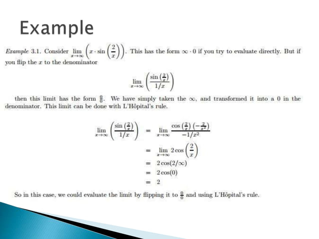 Indeterminate Forms and L' Hospital Rule | PPTX | Physics | Science