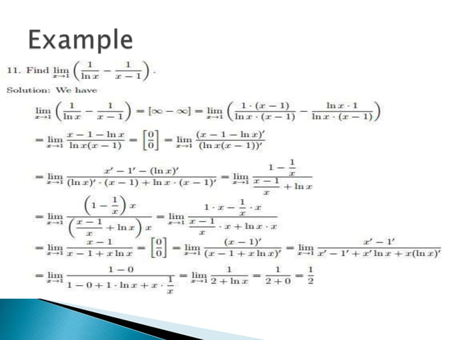 Indeterminate Forms and L' Hospital Rule | PPTX | Physics | Science