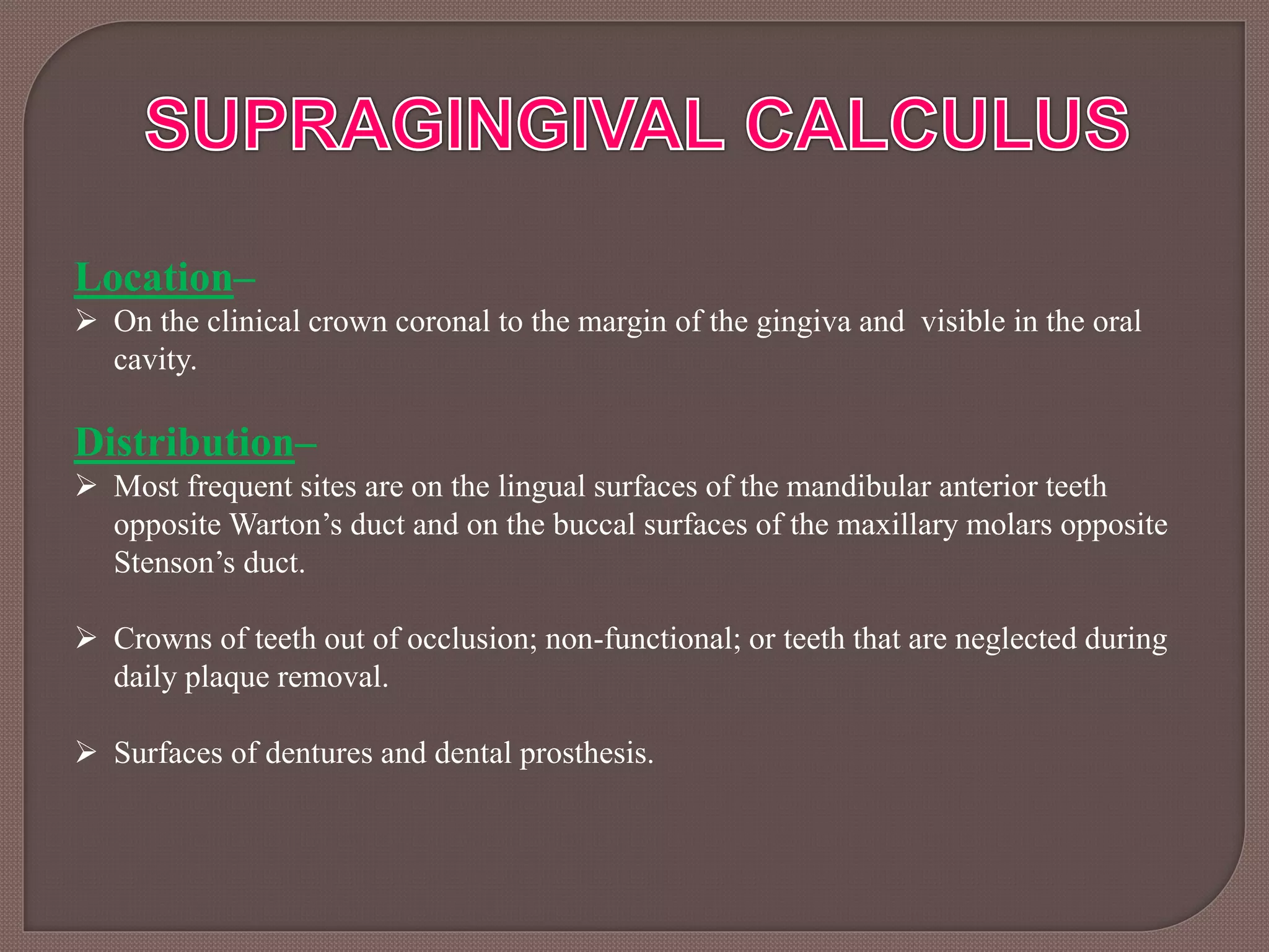 Dental Calculus ppt | PPTX