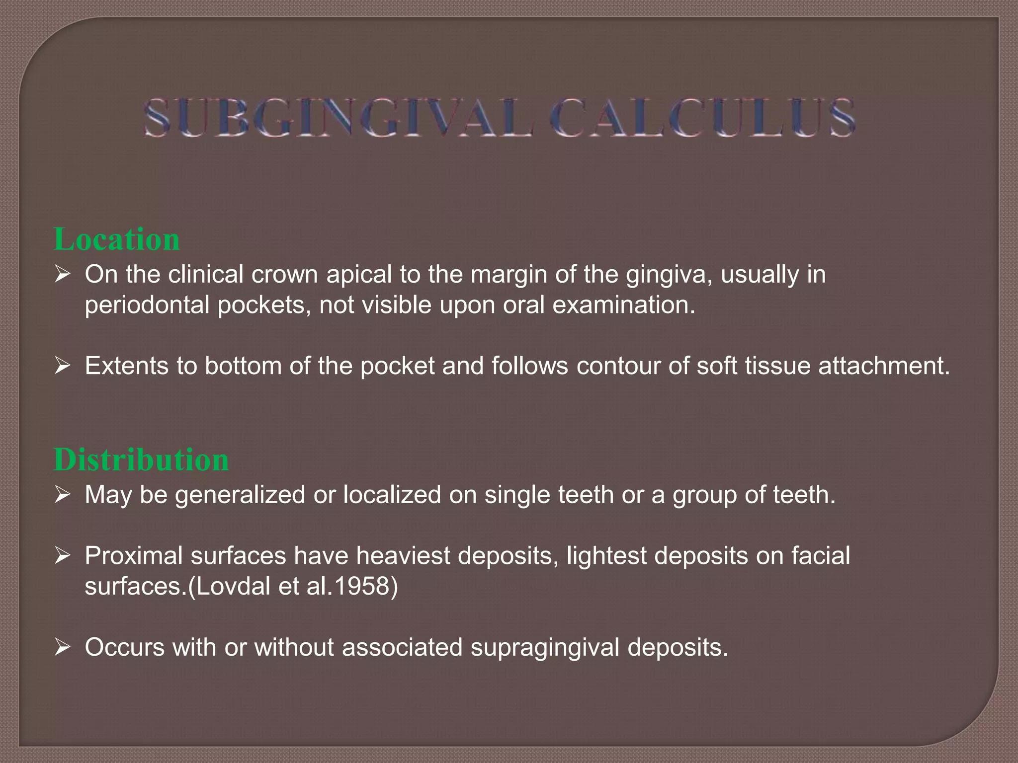 Dental Calculus ppt | PPTX