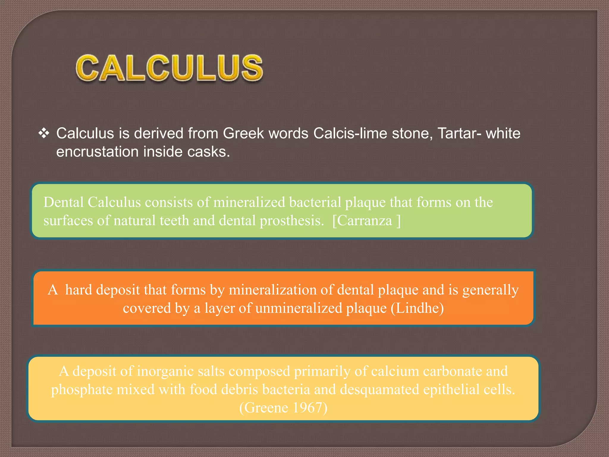 Dental Calculus ppt | PPTX