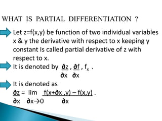 Calculus ppt on "Partial Differentiation"#2 | PPTX