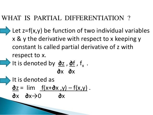 Calculus ppt on "Partial Differentiation"#2