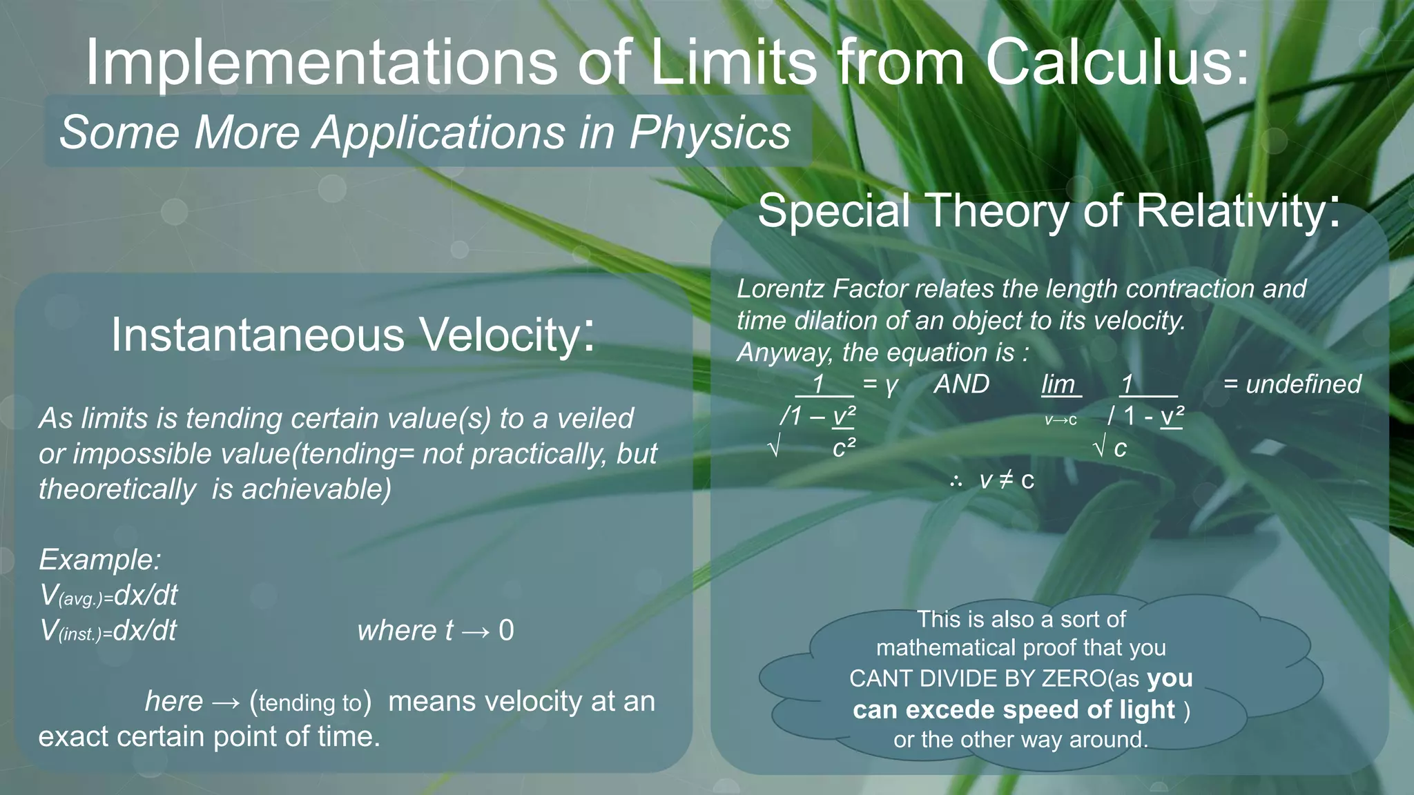 Calculus: Real World Application of Limits | PPTX