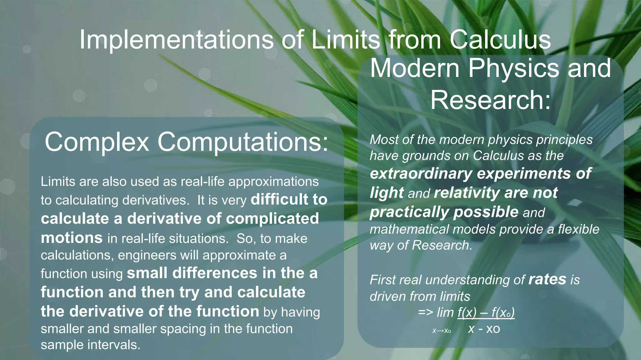 Calculus: Real World Application of Limits | PPTX