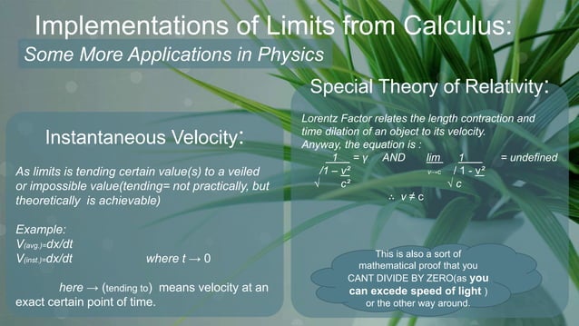 Calculus: Real World Application of Limits | PPTX