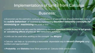 Calculus: Real World Application of Limits | PPTX