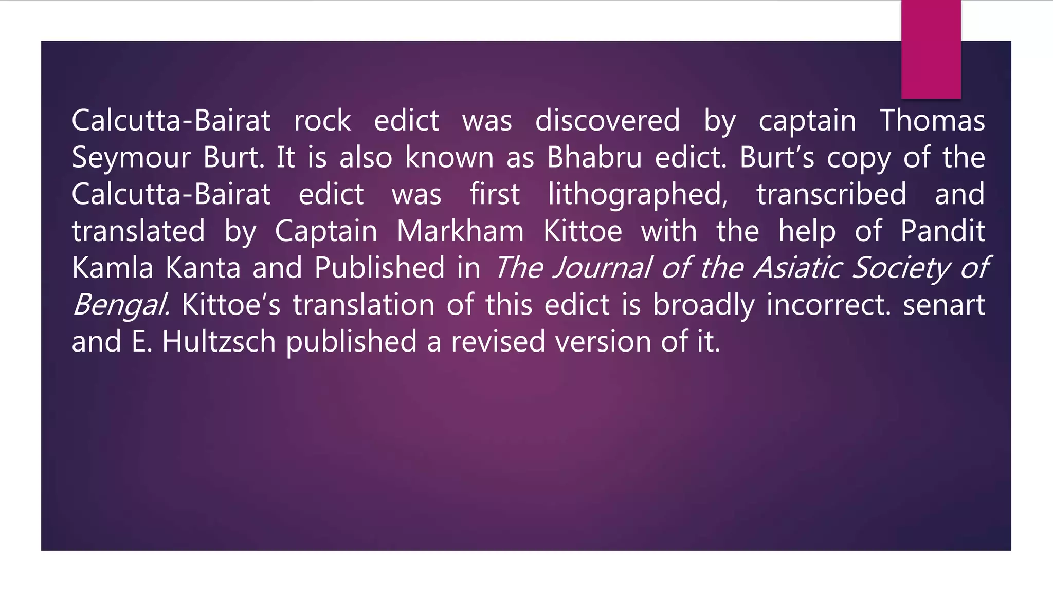 calcutta-Bairat Edict.pptx