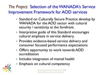 Quality of CALD and AOD Treatment Services | PDF