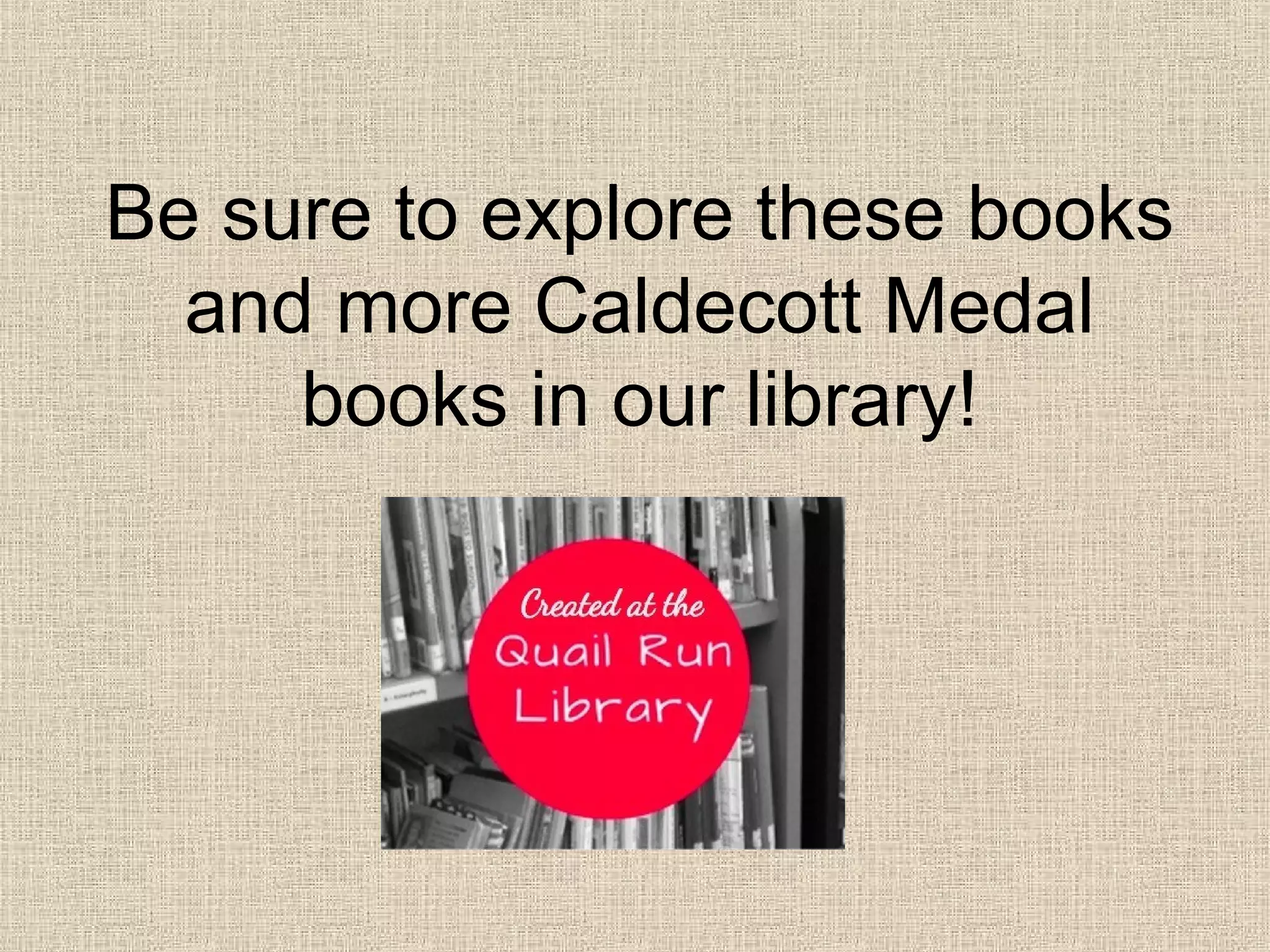 Introduction to the Caldecott Award | PPT