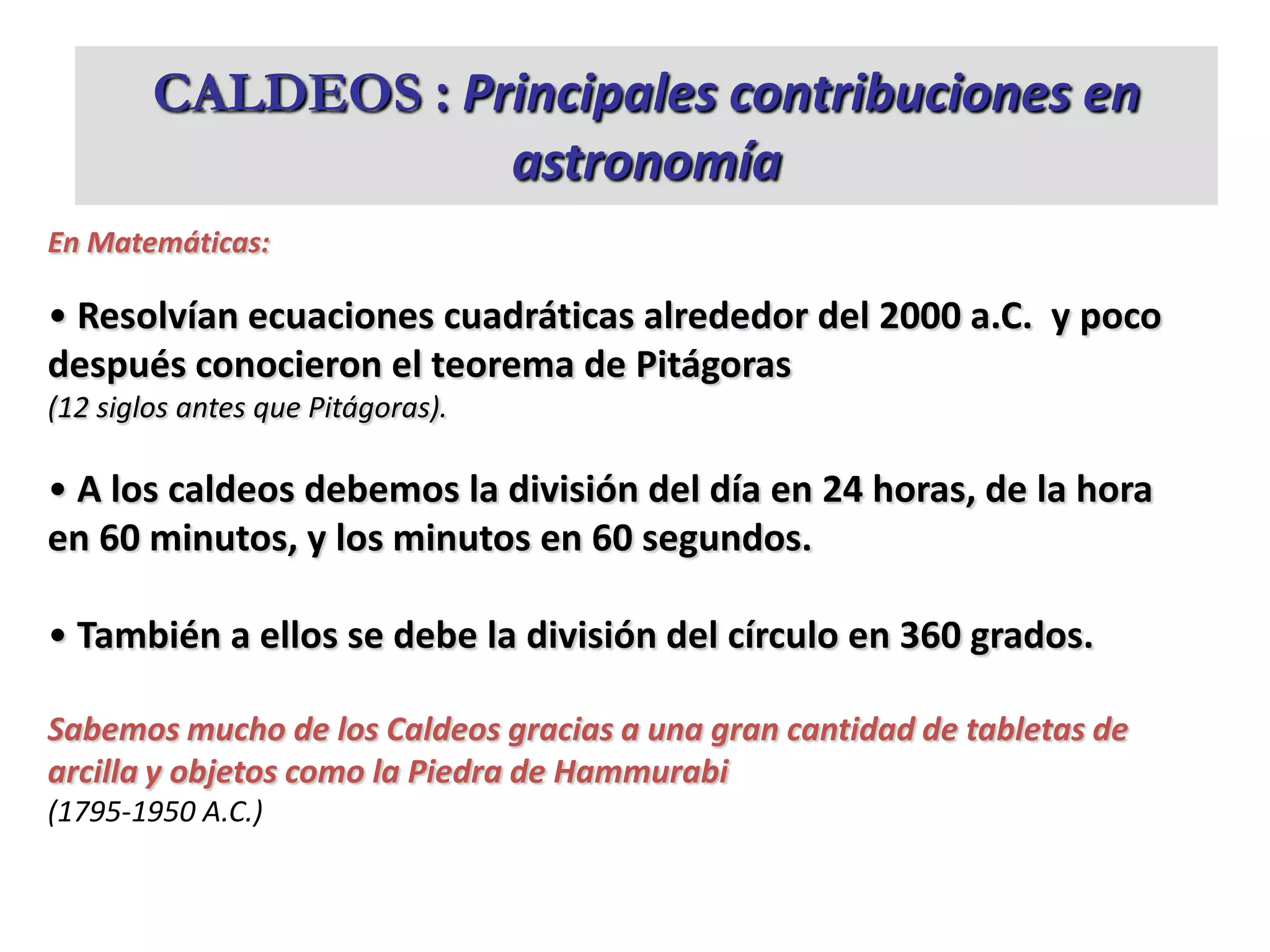 Caldeos y egipcios | PPSX