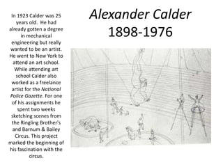 Calder's circus | PPTX