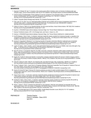 Caldolor™ Monograph | DOCX