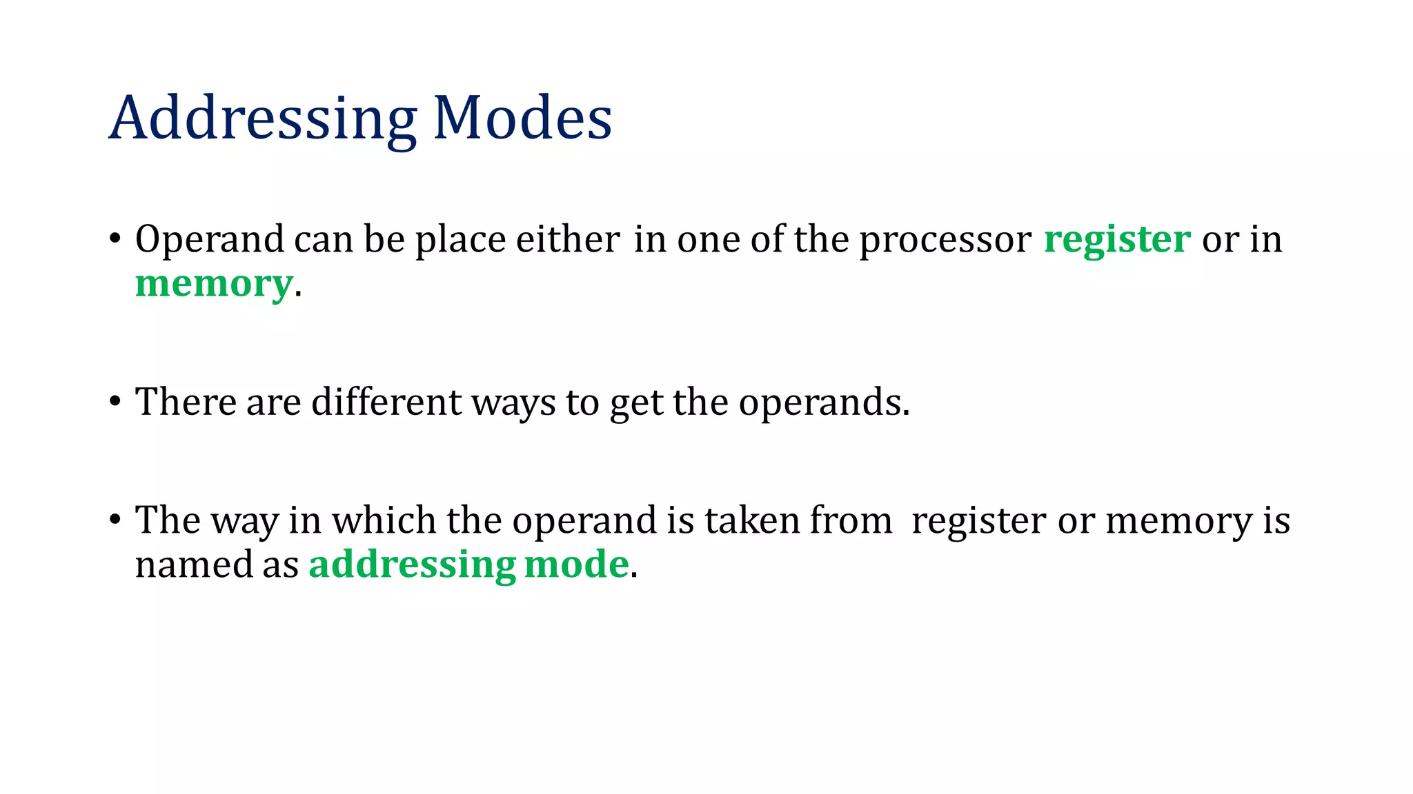Addressing mode Computer Architecture | PPTX
