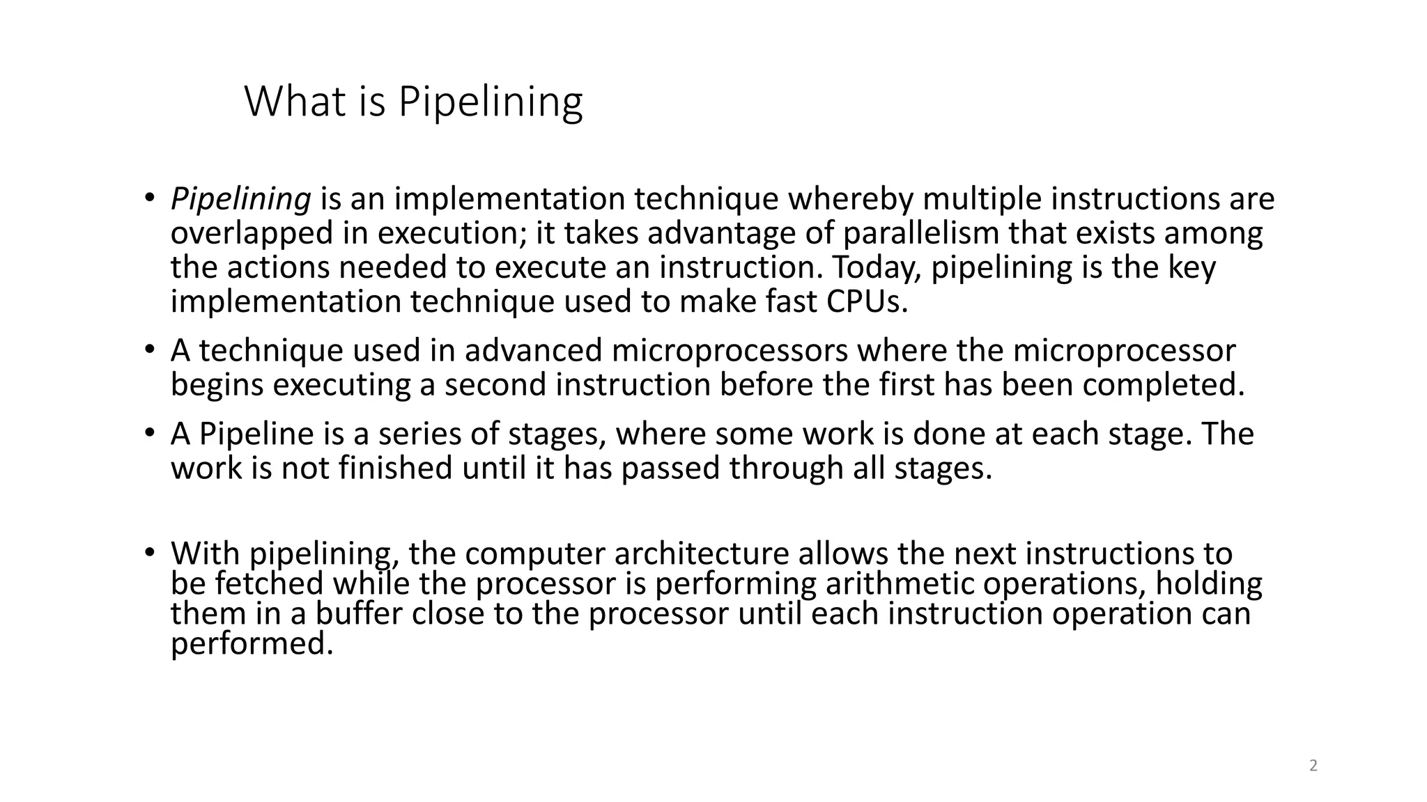Pipelining Of Processors Computer Architecture Ppt