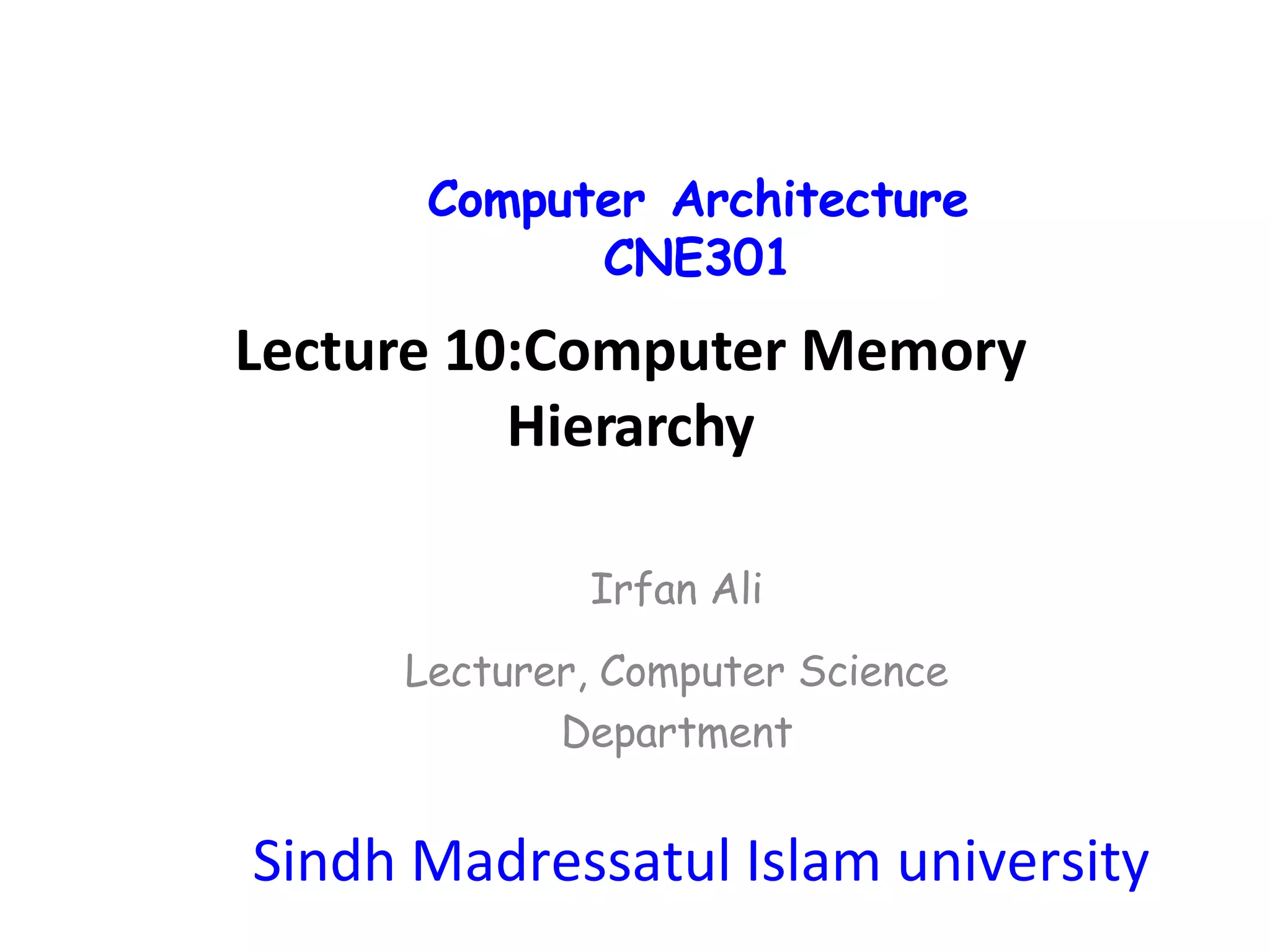 Computer Memory Hierarchy Computer Architecture | PPT Computer Memory Hierarchy Computer Architecture | PPT