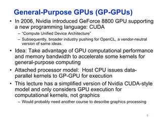 Graphics processing uni computer archiecture | PPTX