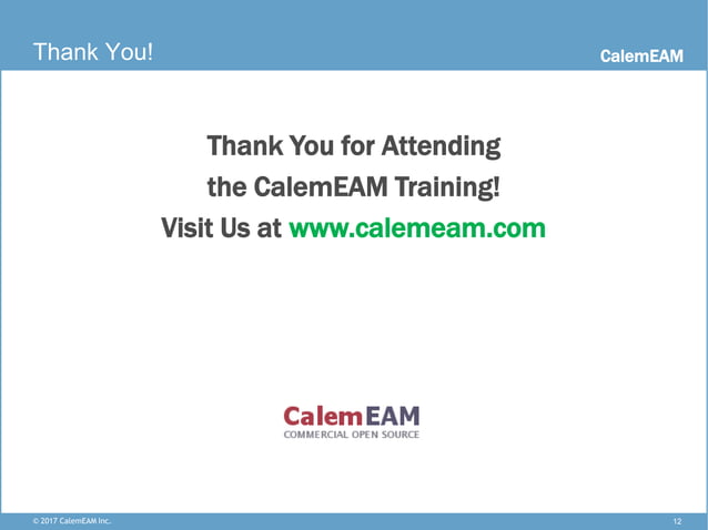 Calem Setup Part 1: Asset and Location | PPT