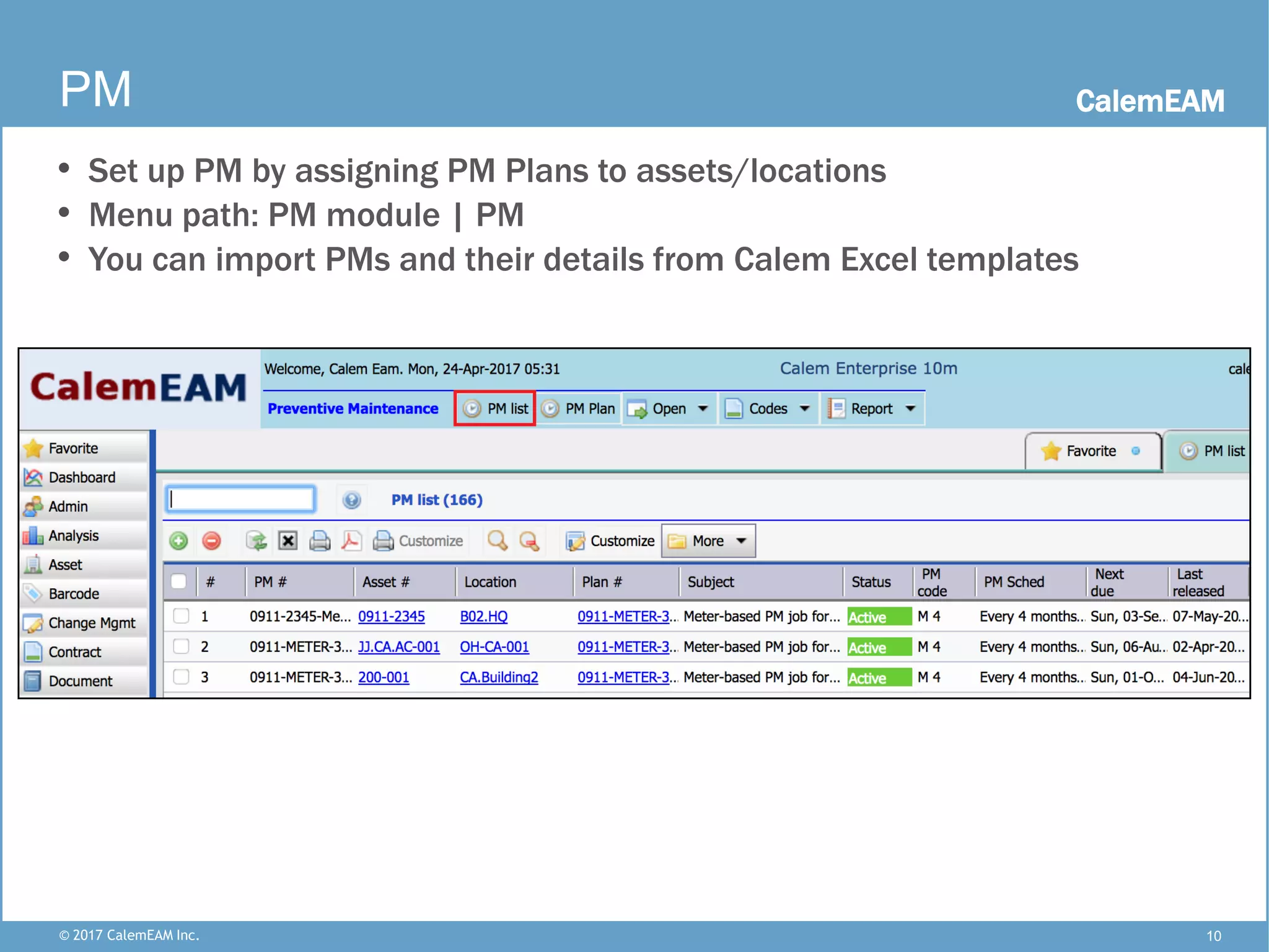 Calem Setup Part 2: Preventive Maintenance | PDF