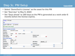 CalemEAM Skill License Expiration Management | PPT