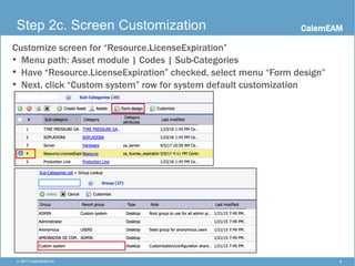 CalemEAM Skill License Expiration Management | PPT