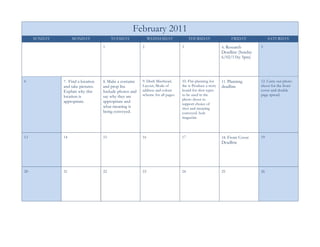 Calendar for portfolio | PPT