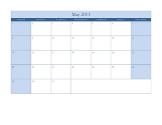 Calendar for portfolio | PPT