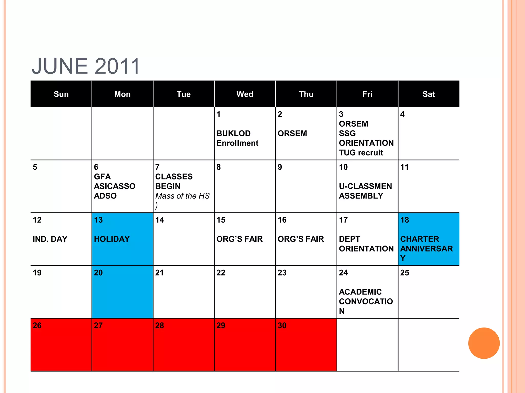 Calendar | PPTX