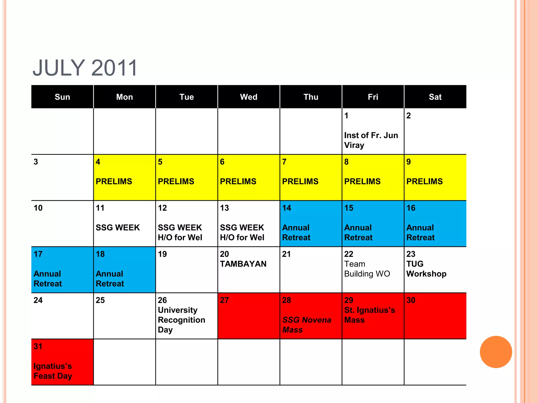 Calendar | PPTX