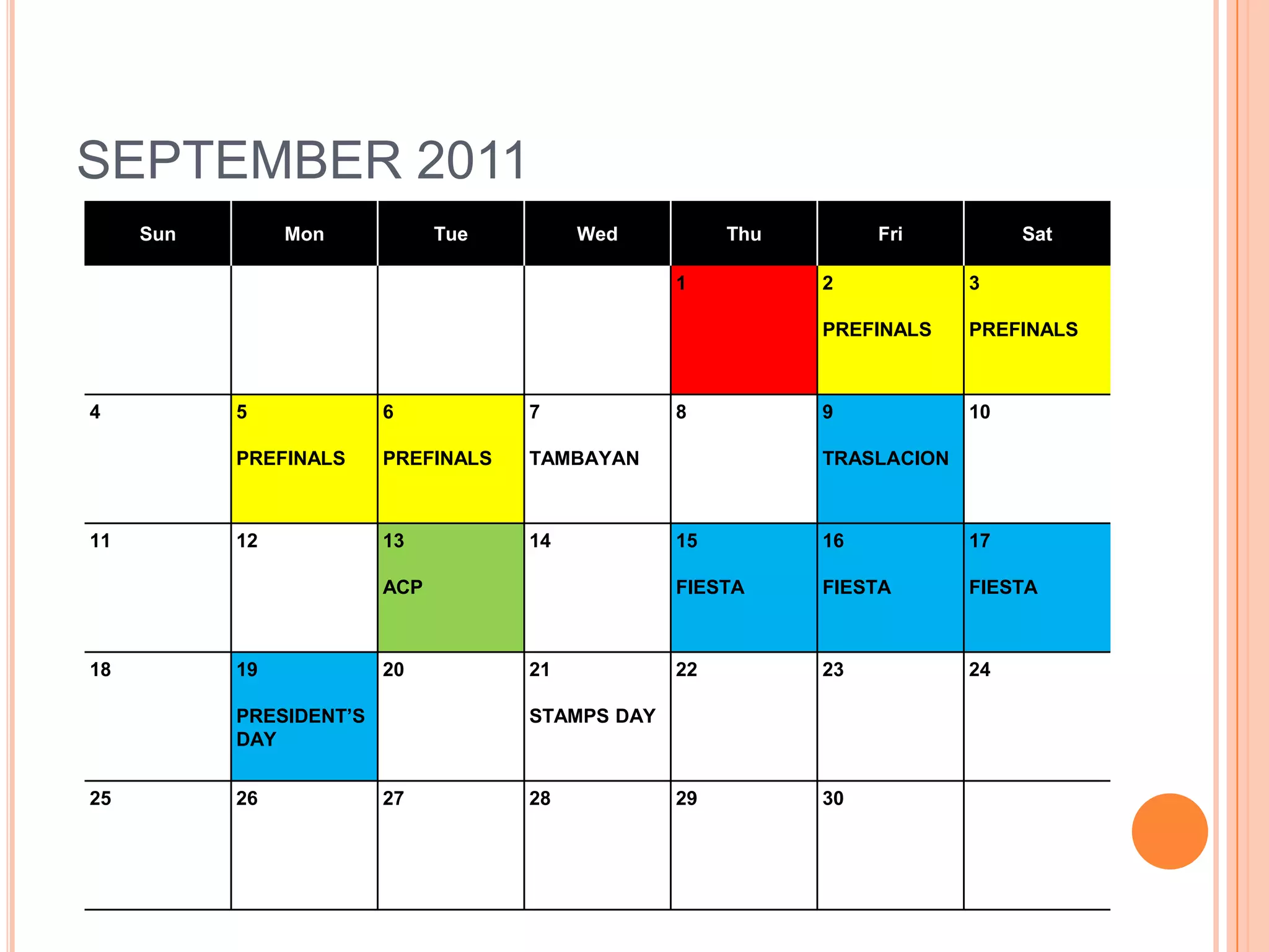 Calendar | PPTX