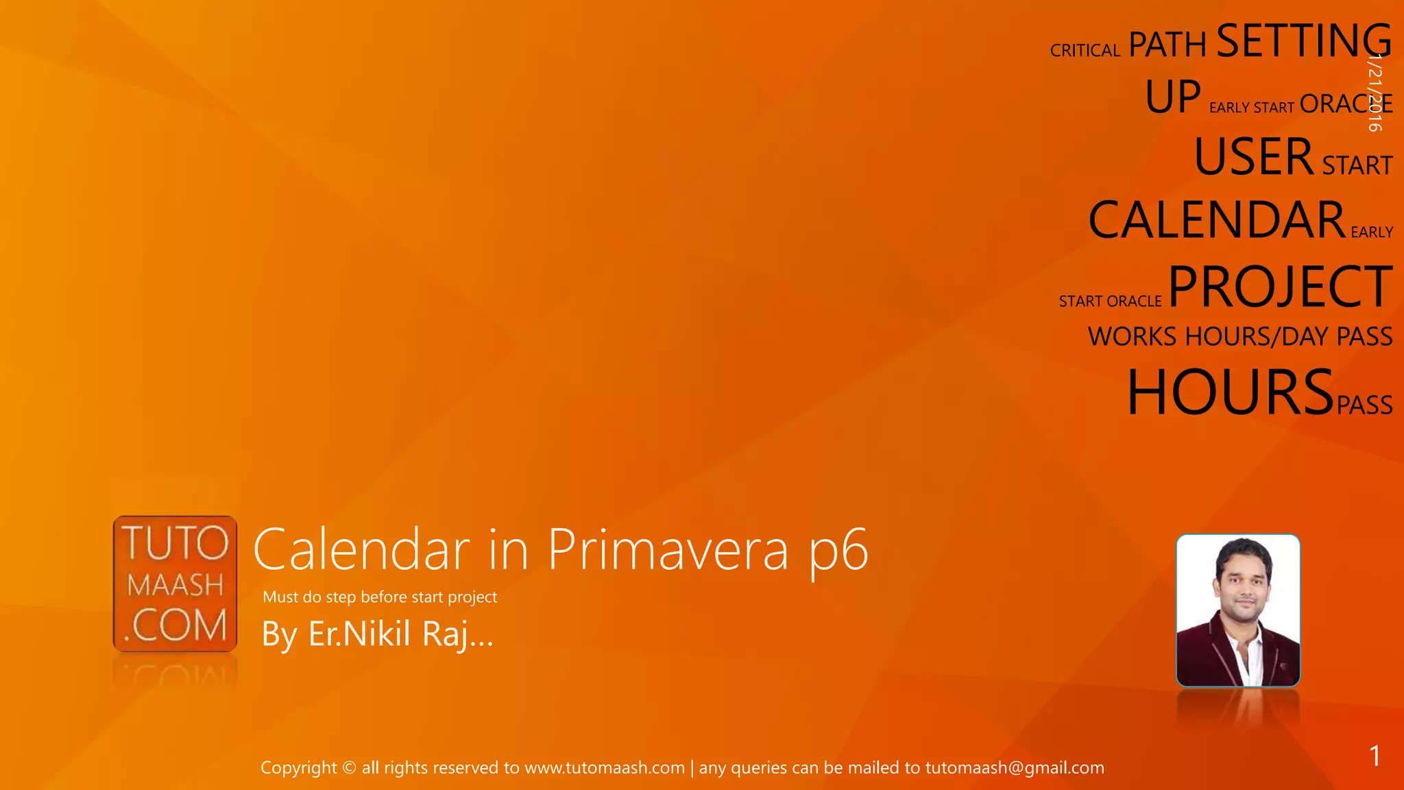 Calendar Setup and Types in Primavera P6 | PPT