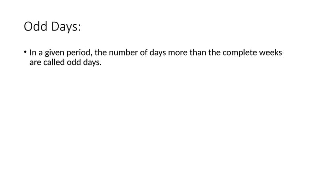 calendar aptitude questions and answers session | PPTX